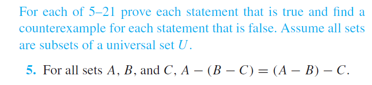 Solved For each of 5-21 prove each statement that is true | Chegg.com