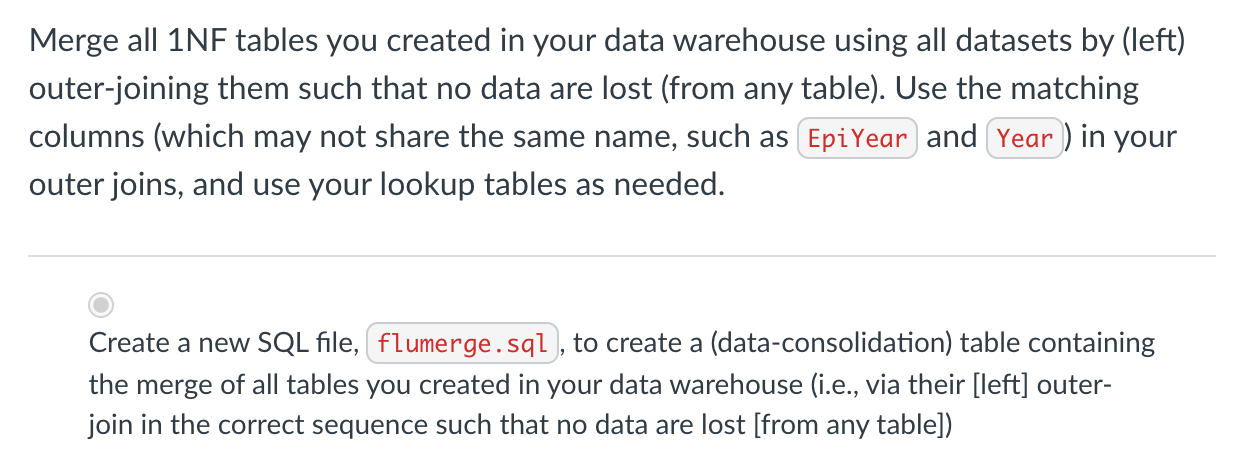 Solved Please help me create a SQL query that outer-joins | Chegg.com