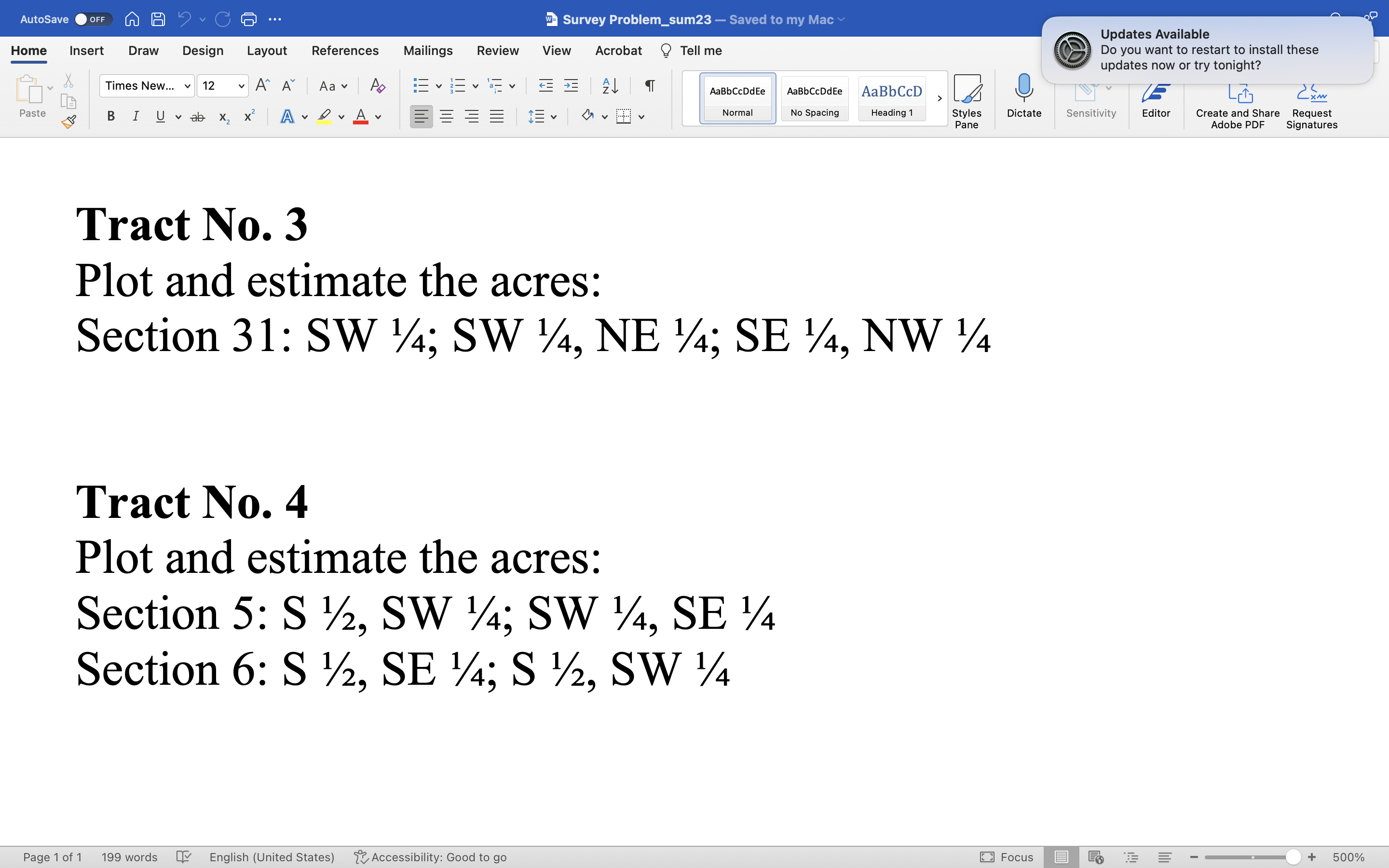 Solved Tract No. 3 Plot and estimate the acres: Section 31: | Chegg.com