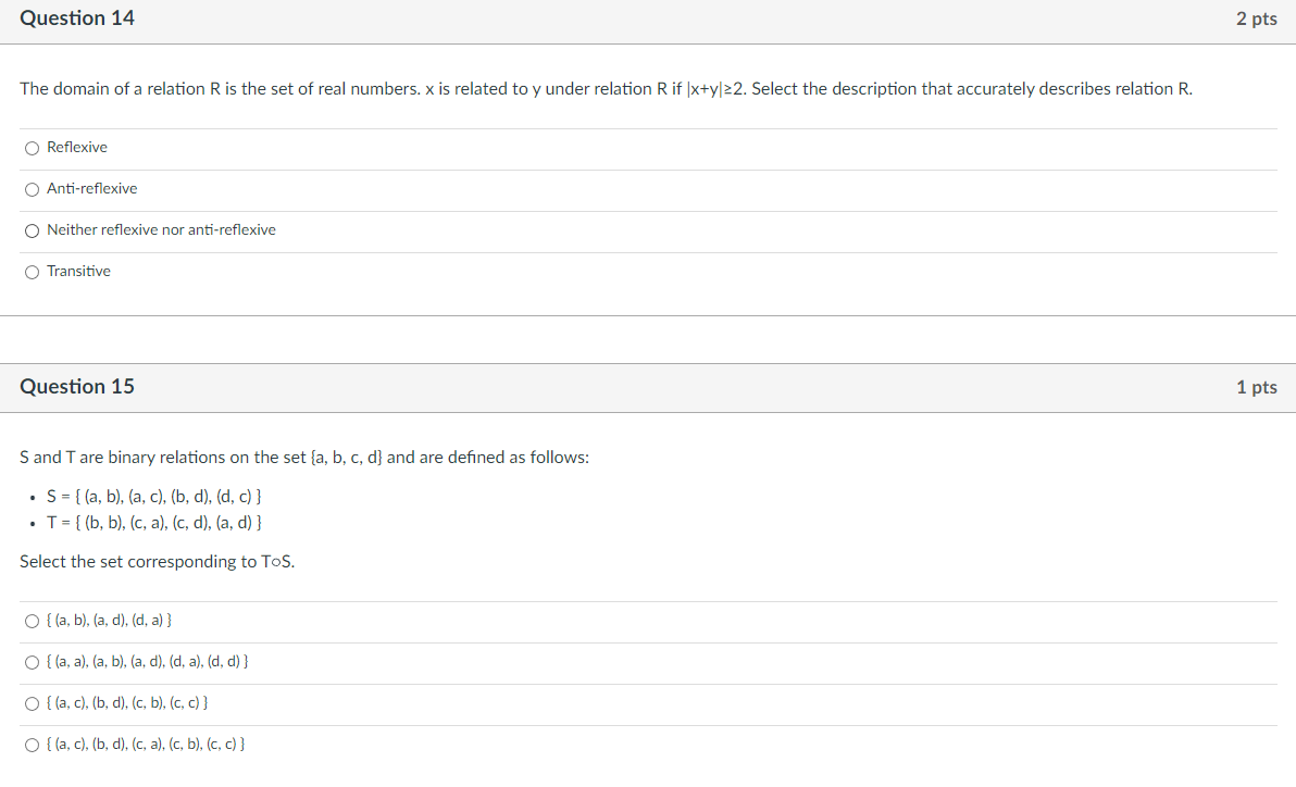 Solved The domain of a relation R is the set of real | Chegg.com