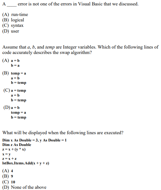 Solved Hello if you can answer these questions and they are | Chegg.com