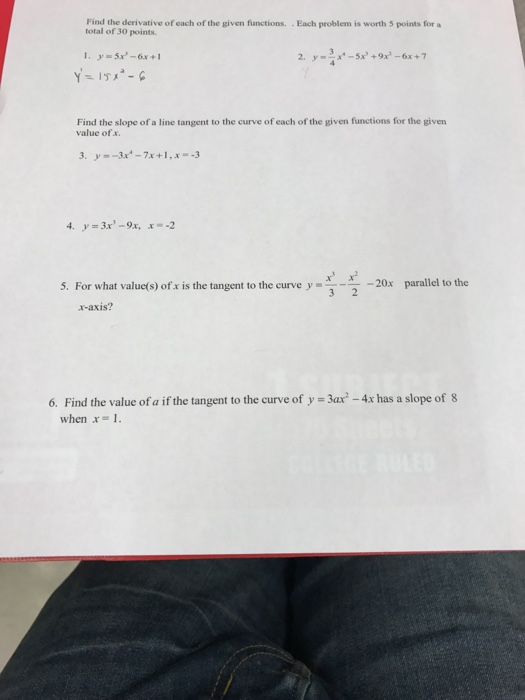 Solved Find the derivative of each of the given functions. | Chegg.com