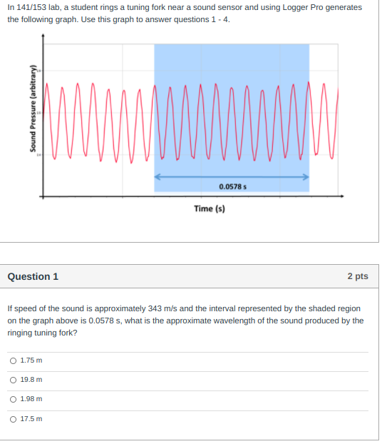Solved In 141/153 lab, a student rings a tuning fork near a | Chegg.com