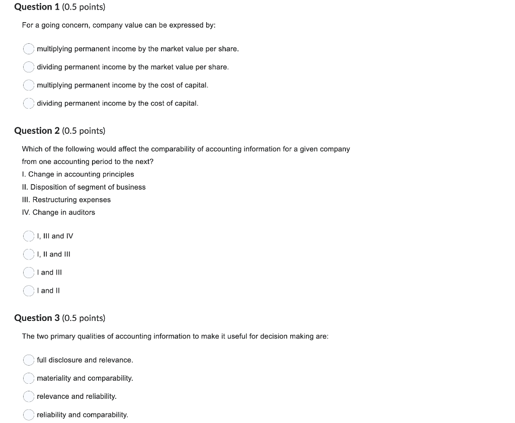 Solved For a going concern, company value can be expressed | Chegg.com