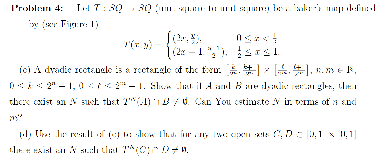 Solved Problem 4: Let T:SQ→SQ (unit square to unit square) | Chegg.com