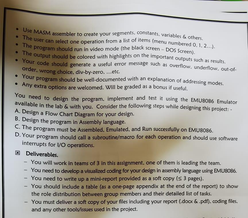 Solved » Problem Statement: "Designing an Assembly Language | Chegg.com