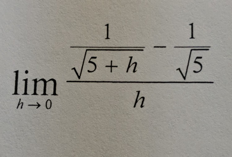 Solved 5 + h lim h→0 | Chegg.com