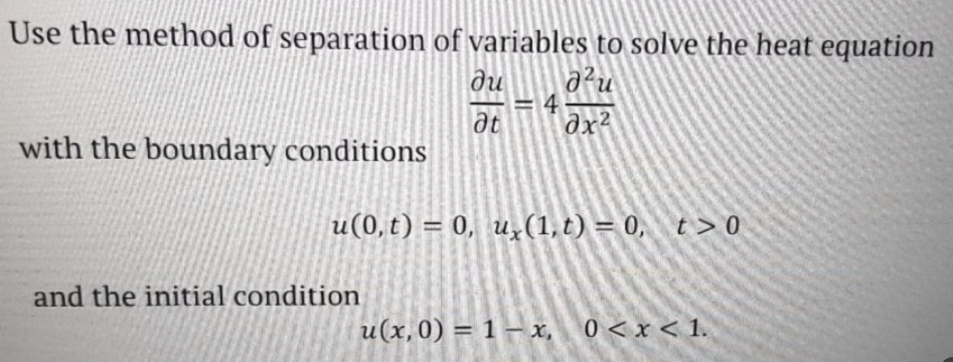 Solved Use the method of separation of variables to solve | Chegg.com