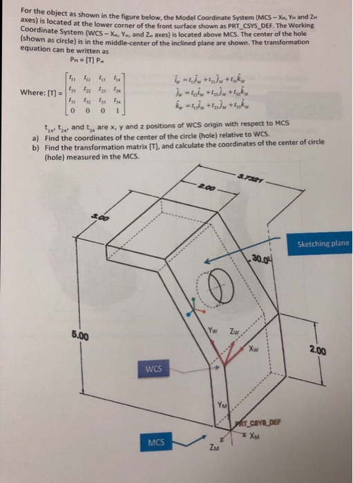 Solved e object as shown in the figure below, the Model | Chegg.com