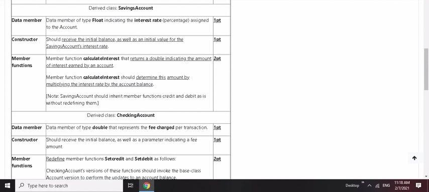 Solved 1pt Create an inheritance hierarchy containing | Chegg.com