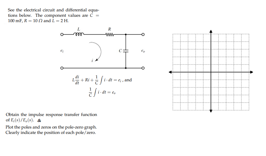 Solved See the electrical circuit and differential equa- | Chegg.com