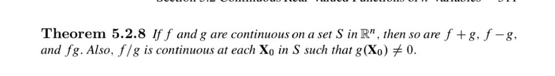 Solved Theorem 5.2.8 If f and g are continuous on a set S in | Chegg.com