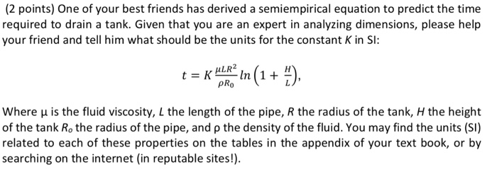 Solved (2 points) One of your best friends has derived a | Chegg.com