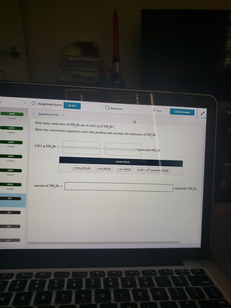 Solved Assignment Score: 63.6% Resources Hint Check Answer | Chegg.com