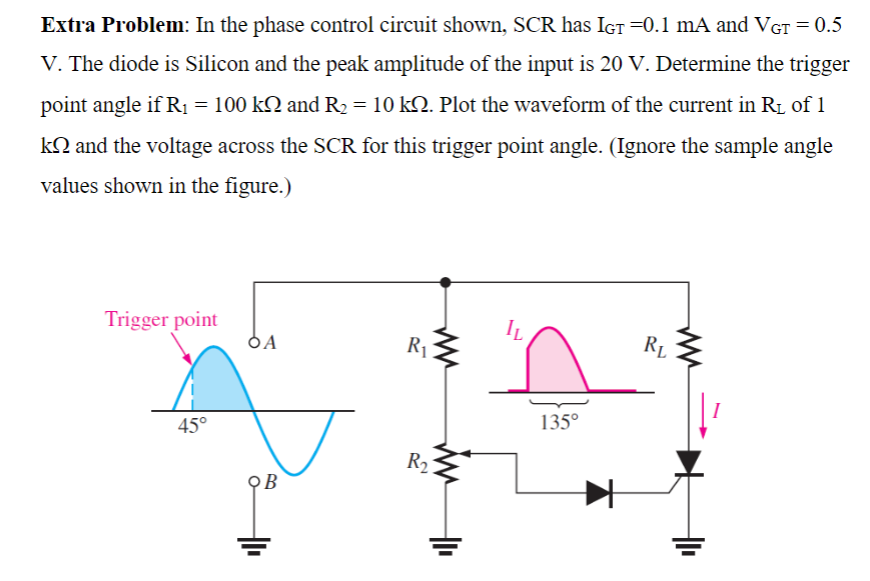 Solved Extra Problem: In the phase control circuit shown, | Chegg.com