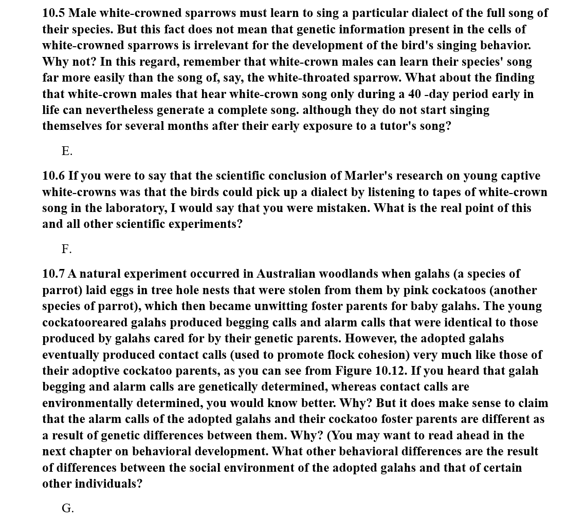 Solved 10.3 The four main questions for behavioral | Chegg.com