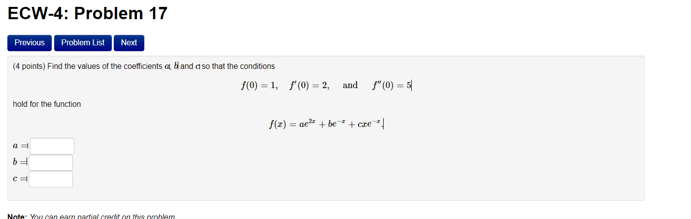 Solved ECW-4: Problem 17 Previous Problem List Next (4 | Chegg.com