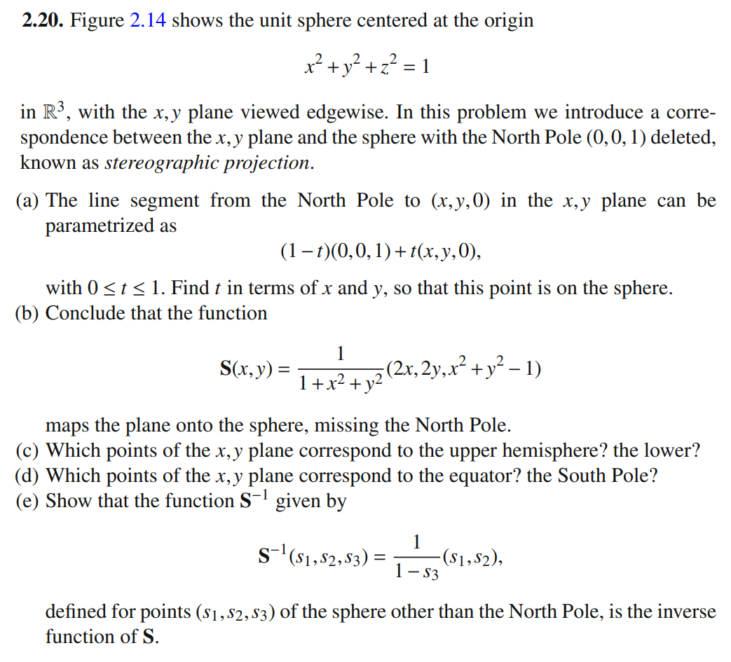 Solved Fig. 2.14 The plane and sphere in Problem 2.20.2.20. | Chegg.com