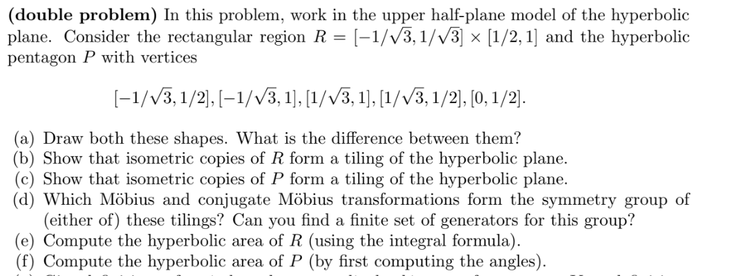 Solved (double problem) In this problem, work in the upper | Chegg.com