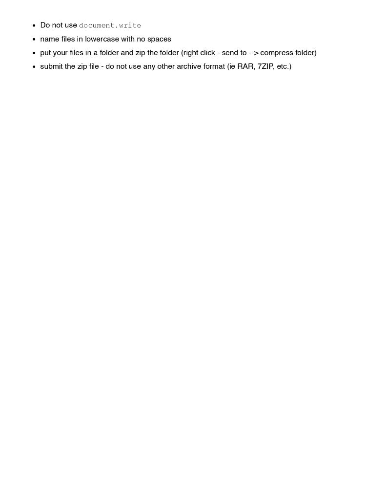 Solved Web230 Javascript 1 Assignment 6a If You Don T Know