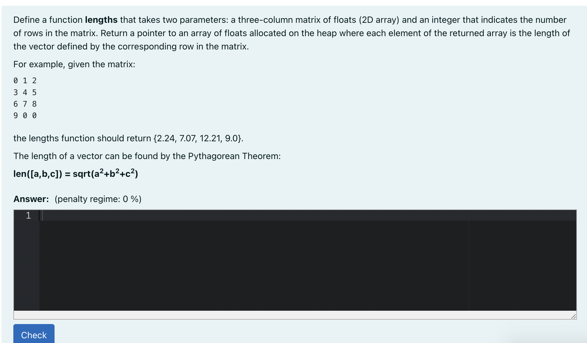 Solved Define a function lengths that takes two parameters: | Chegg.com