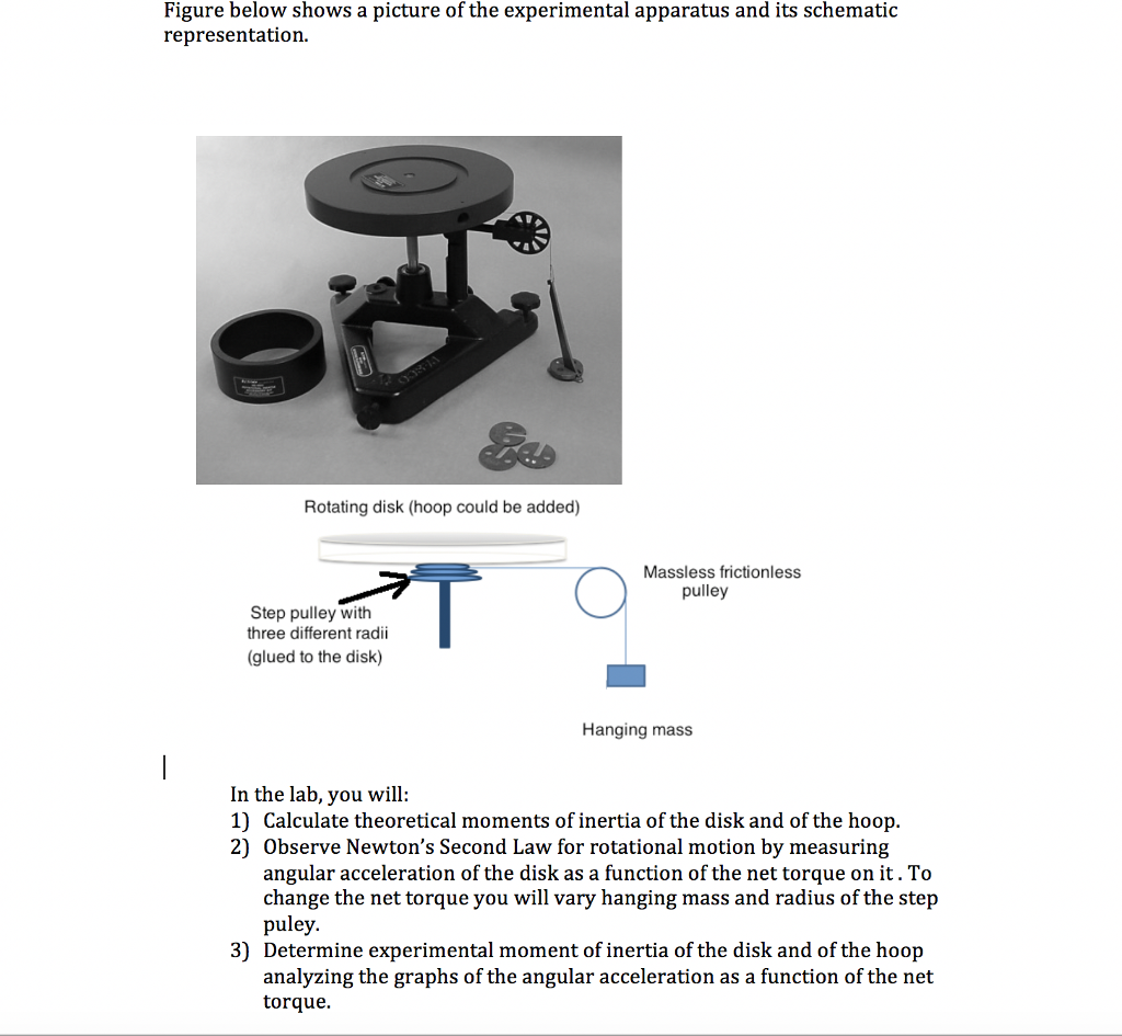 Solved Figure below shows a picture of the experimental | Chegg.com