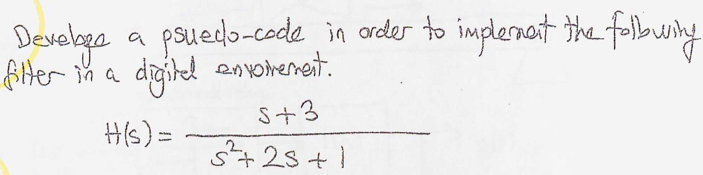 Solved Developa, a psuedo-code in order to implement the | Chegg.com