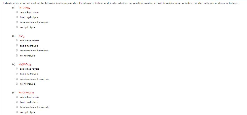 Solved Indicate whether or not each of the following ionic | Chegg.com