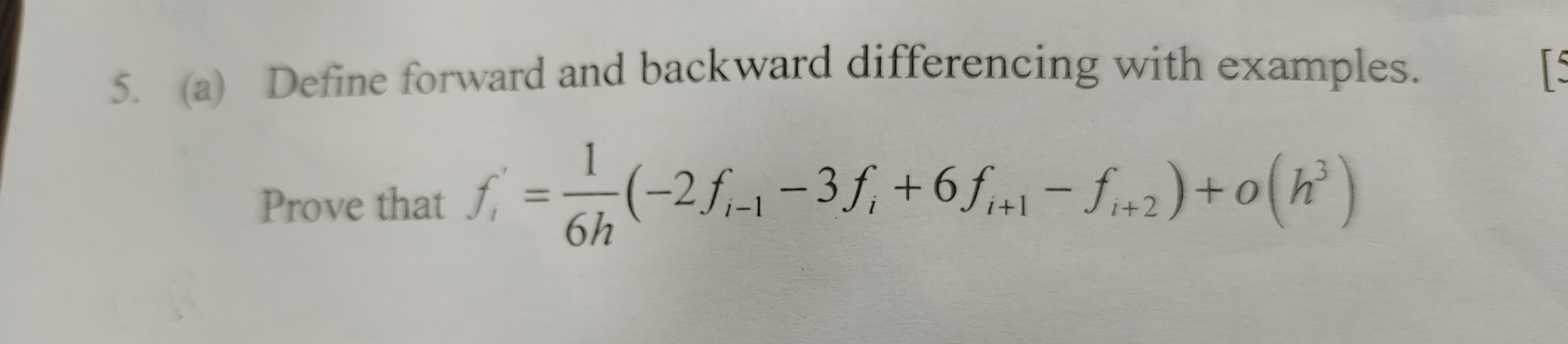 Solved (a) Define forward and backward differencing with | Chegg.com