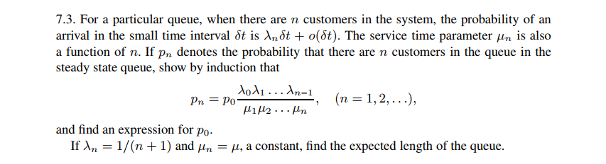 Problem on Queueing System****** I | Chegg.com