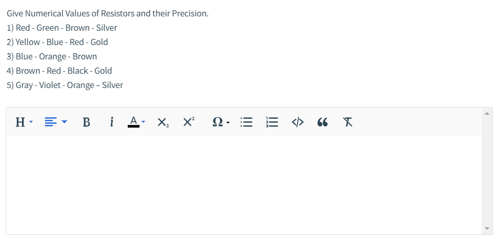 Solved Give Numerical Values of Resistors and their | Chegg.com