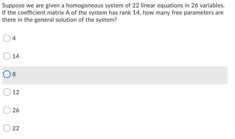 Solved Suppose we are given a homogeneous system of 22 | Chegg.com