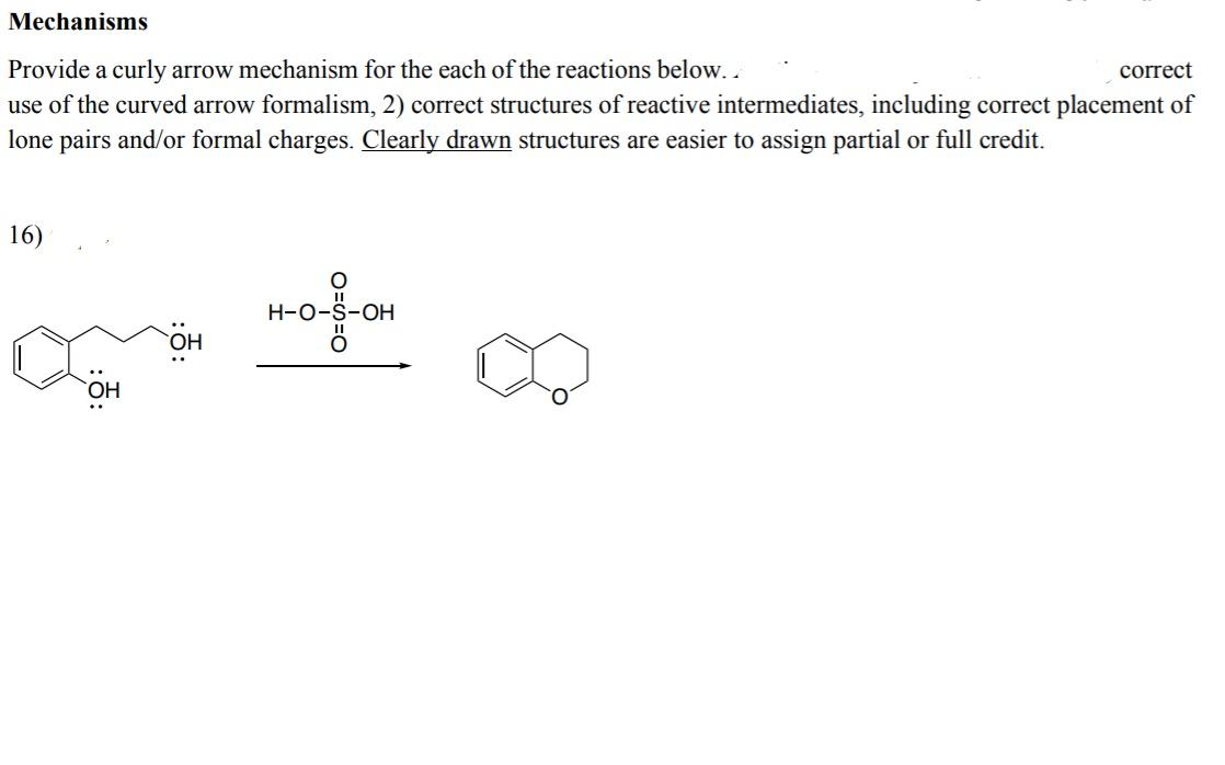 Solved Mechanisms Provide a curly arrow mechanism for the | Chegg.com