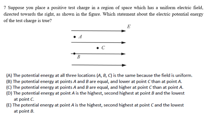 Solved Suppose you place a positive test charge in the | Chegg.com