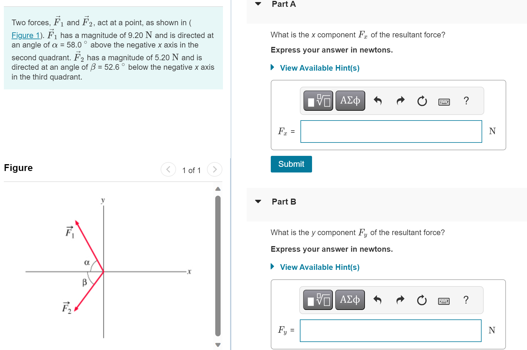 Solved Part A) ﻿Calculate the magnitude of the resultant | Chegg.com