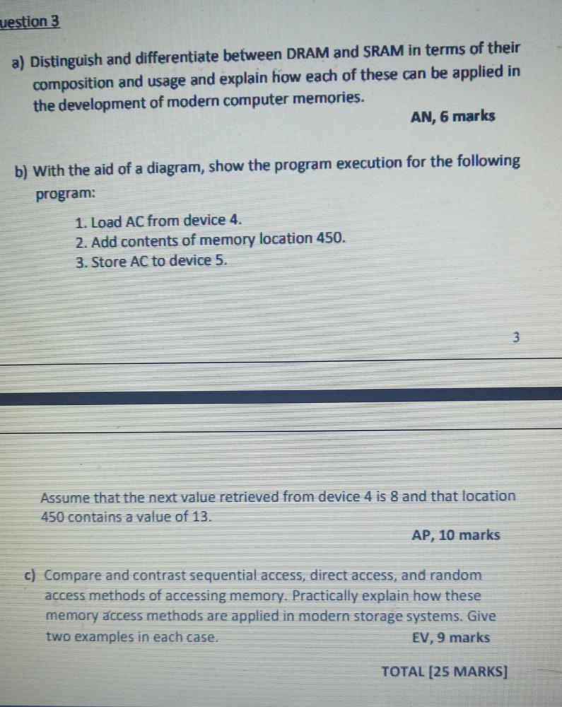 Solved vestion 3 a) Distinguish and differentiate between | Chegg.com