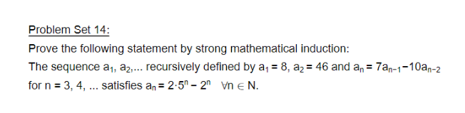 Solved Problem Set 14: Prove the following statement by | Chegg.com
