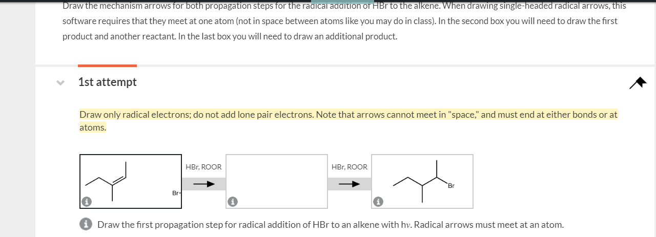 Solved Draw the mechanism arrows for both propagation steps | Chegg.com