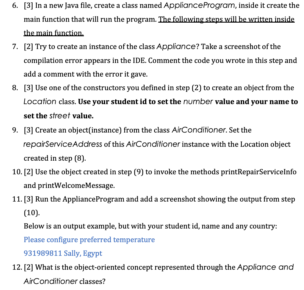 Solved [2] In another Java file, define a class named | Chegg.com