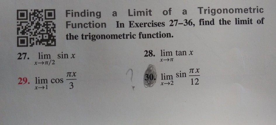 Solved DXO Finding a Limit of a Trigonometric O Function In | Chegg.com