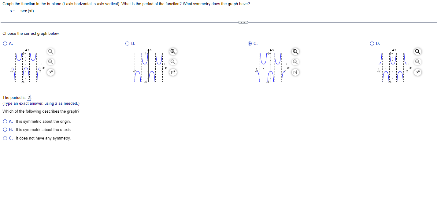 Solved Graph the function in the ts-plane (t-axis | Chegg.com