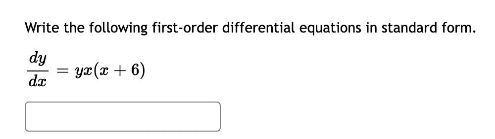 Solved Write the following first-order differential | Chegg.com