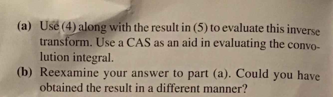 Solved Inverse Form Of Theorem 4 4 2 The Convolution Theorem
