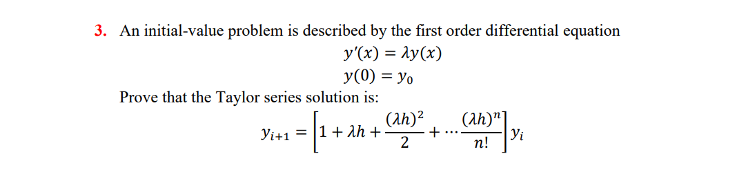 Solved = 3. An initial-value problem is described by the | Chegg.com