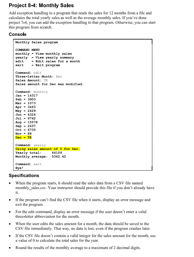 Solved For Python: I am looking for help adding exception | Chegg.com