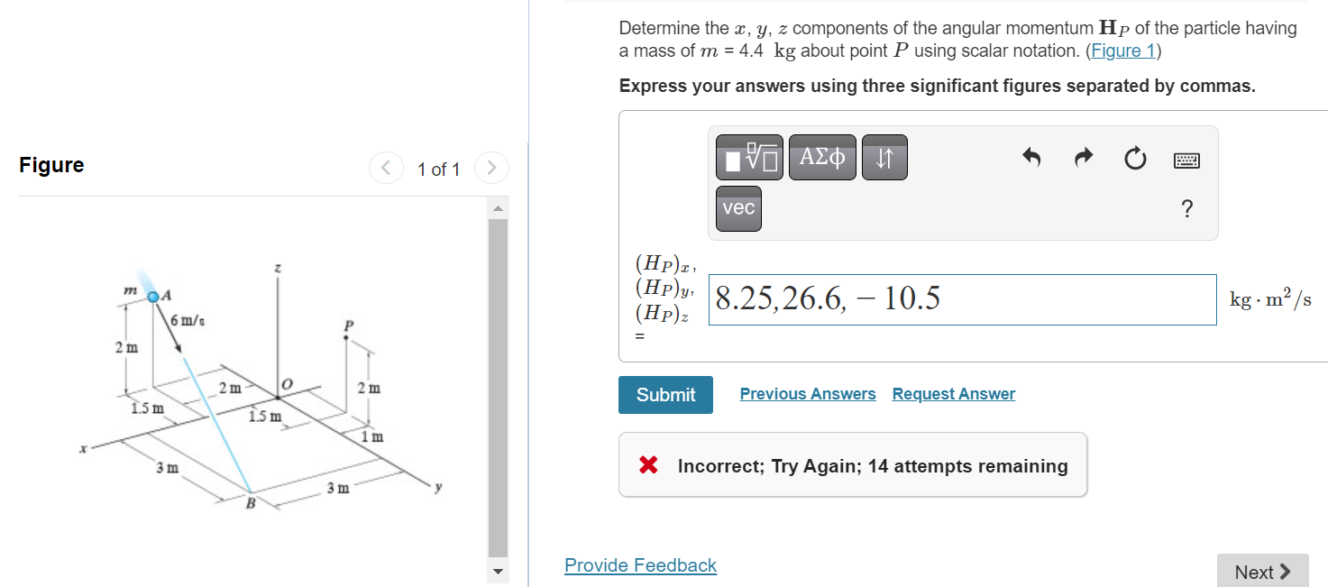 Solved Determine The X Y Z Components Of The Angular