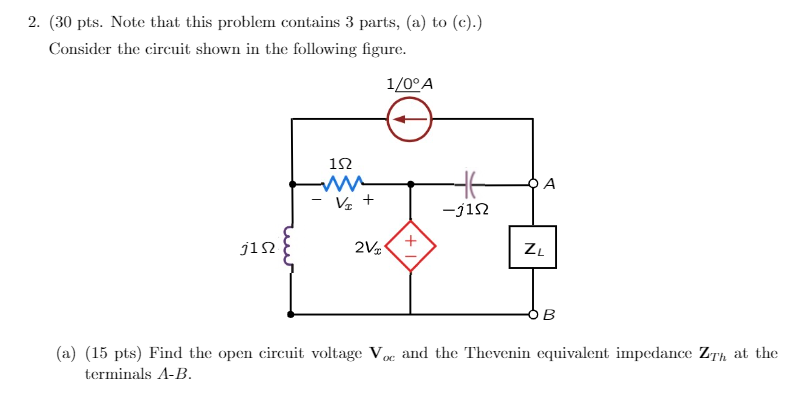 Solved 2. (30 pts. Note that this problem contains 3 parts, | Chegg.com