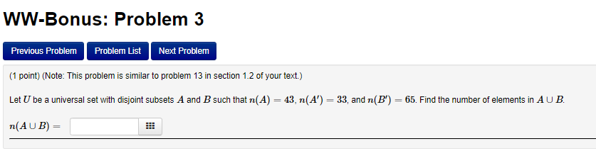 Solved WW-Bonus: Problem 3 Previous Problem Problem List | Chegg.com