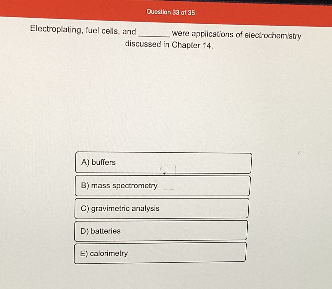 Solved Electroplating, fuel cells, and were applications of | Chegg.com