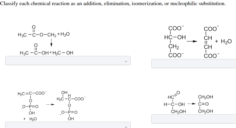 Solved Classify each chemical reaction as an addition, | Chegg.com